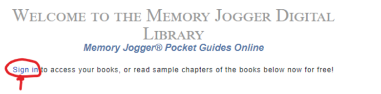 Memory Jogger Digital Library – Help – GOAL/QPC